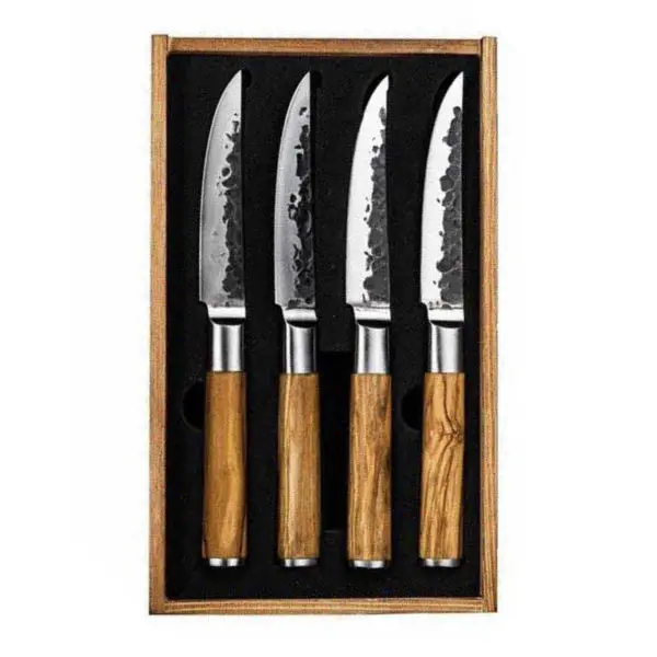 Anvil Olivewood Steak Knives – Set of 4 | Bradshaws
