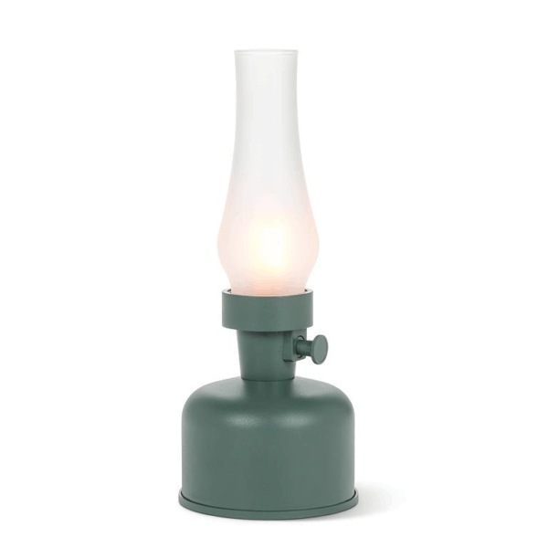 Abbott LED Lamp Lantern with Chimney – Green Frost | Bradshaws